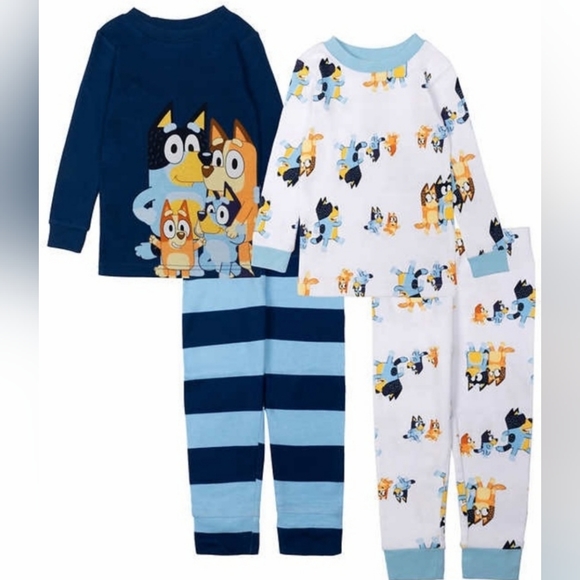 Bluey | Pajamas | Nwt Bluey Kids 0 Cotton 4 Piece Pajama Set | Poshmark
